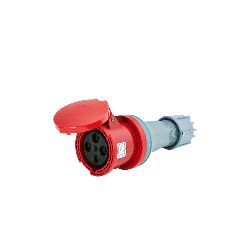 威浦 Weipu 63A (3P+E) 夹爪电缆紧固插座TYP2918 IP44 - 开关，传感器，断路器，连接器，开关电源的专业服务商-苏州 ...